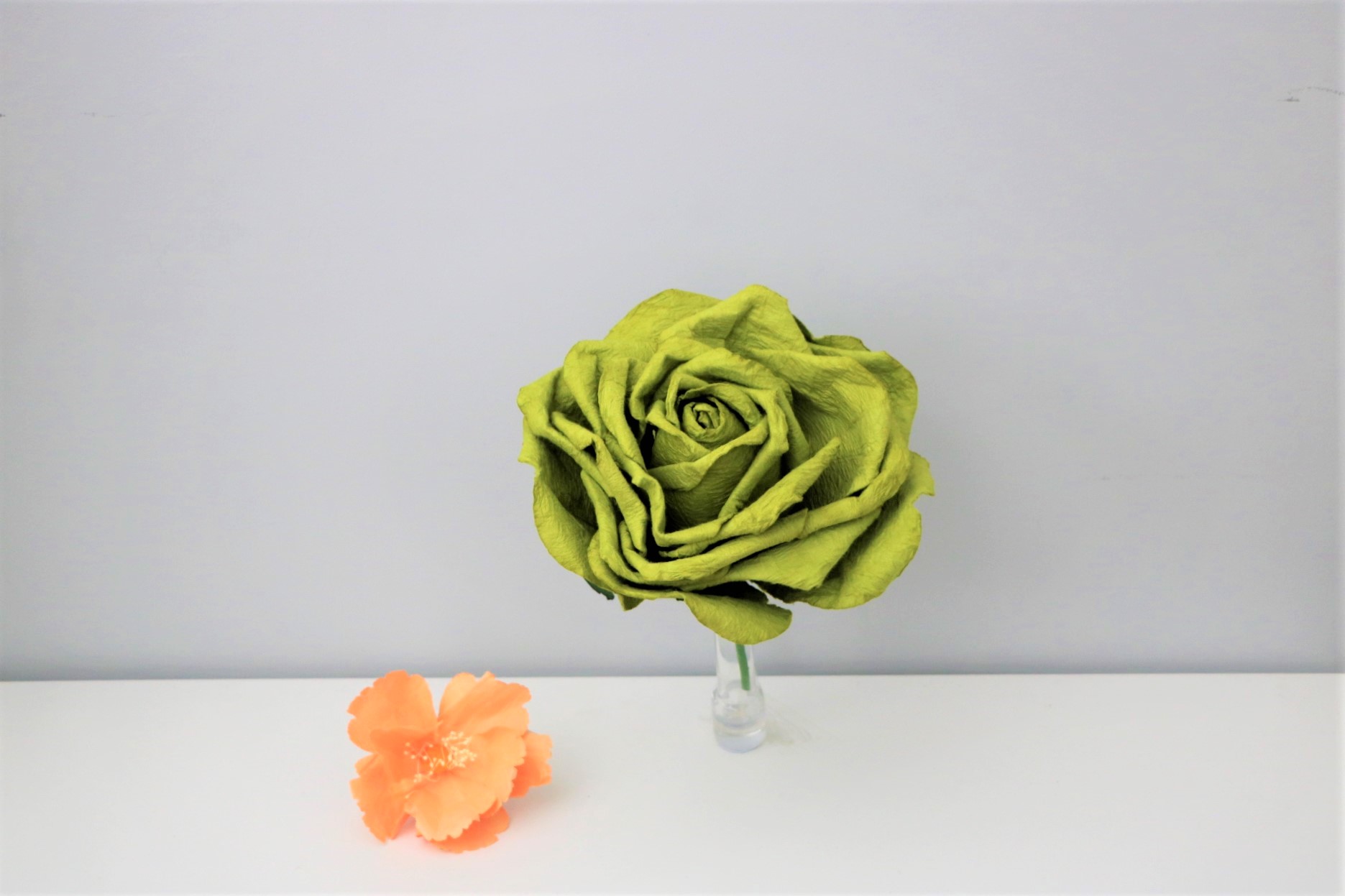 Green Rose Paper Flower - NIBBANAH
