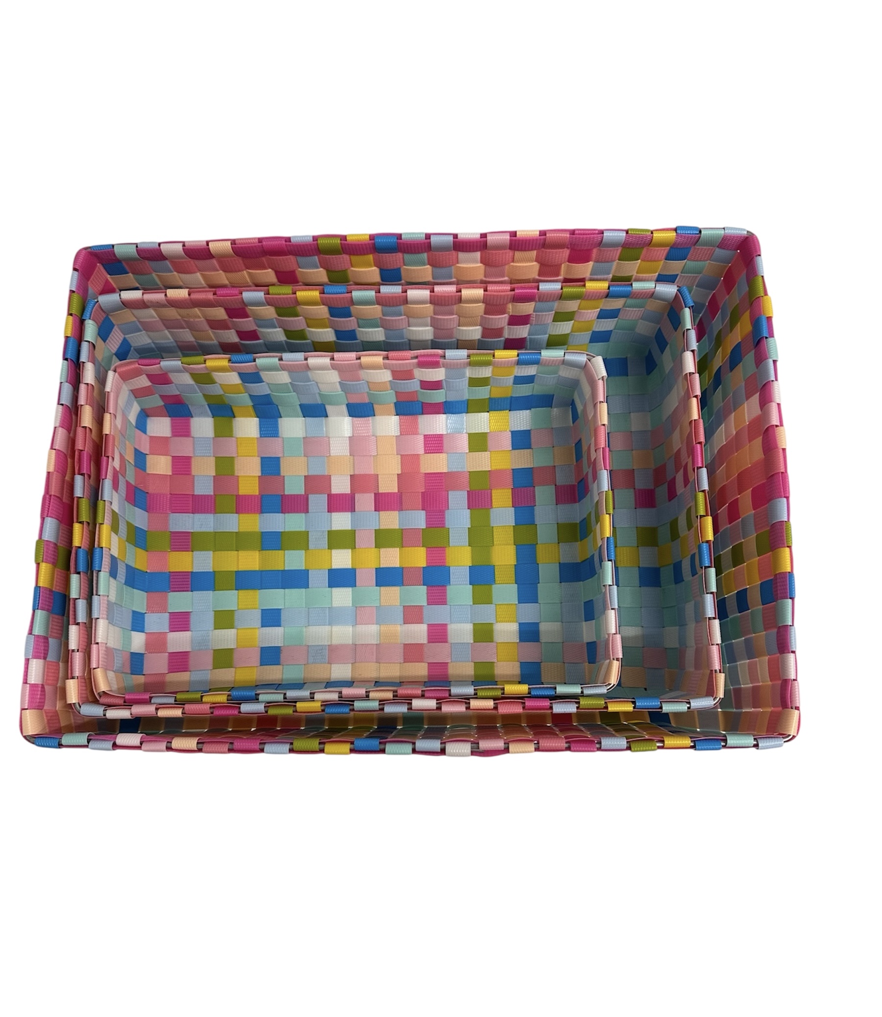 BASKET TRAY : RPB: COLOUR - MIA TRAY SET OF 3A - NIBBANAH